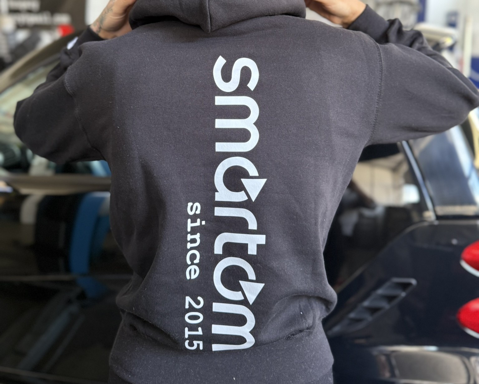 unisex kapucnis pulcsi black original - Smartom.hu